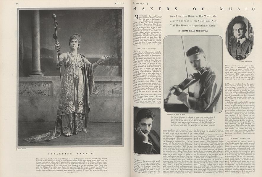 Makers of Music | Vogue | February 15, 1917