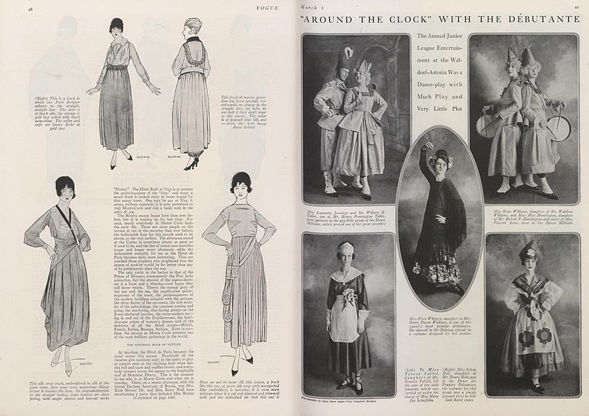 ''Around the Clock'' with the Debutante | Vogue | March 1, 1917