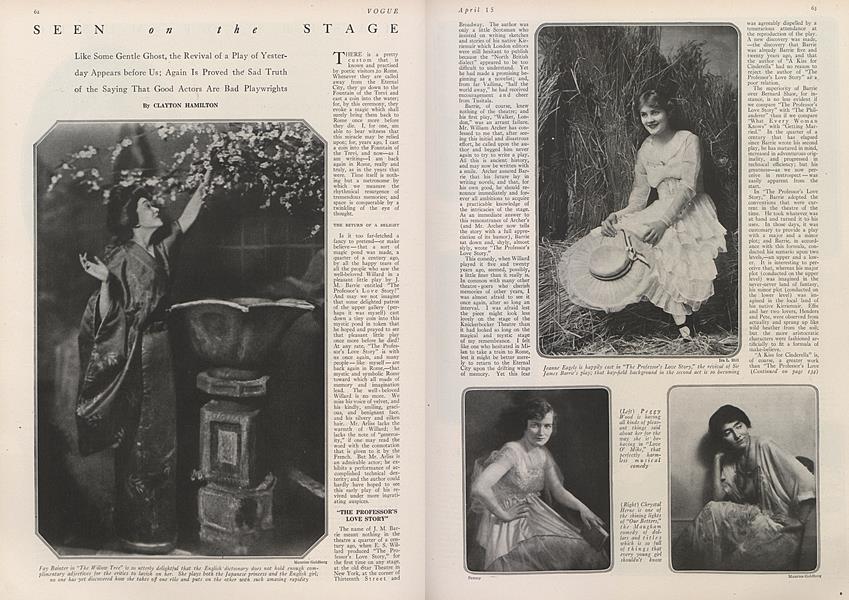 Seen on the Stage | Vogue | April 15, 1917