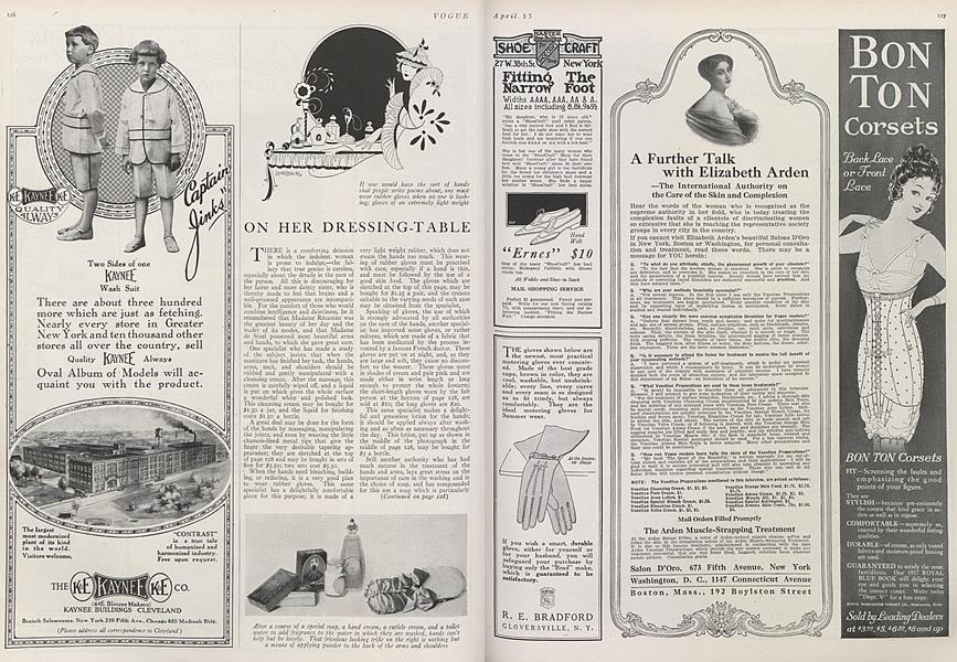 On Her Dressing-Table | Vogue | April 15, 1917