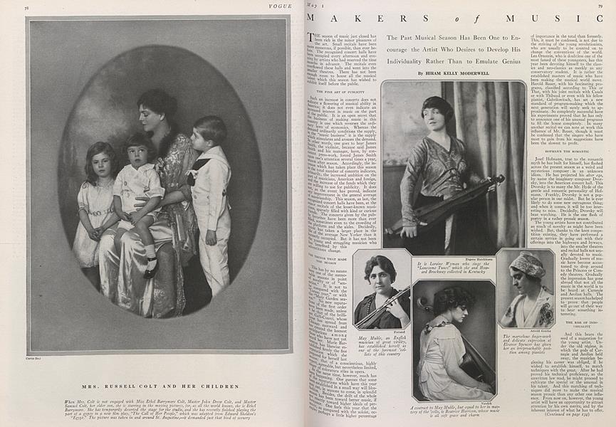 Makes of Music | Vogue | MAY 1, 1917
