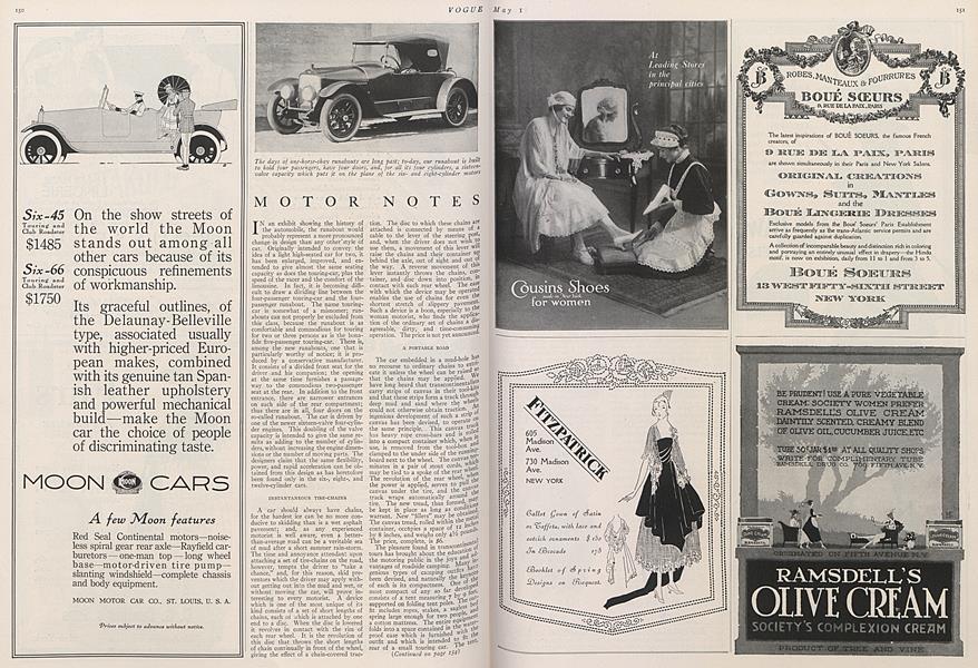 Motor Notes | Vogue | MAY 1, 1917