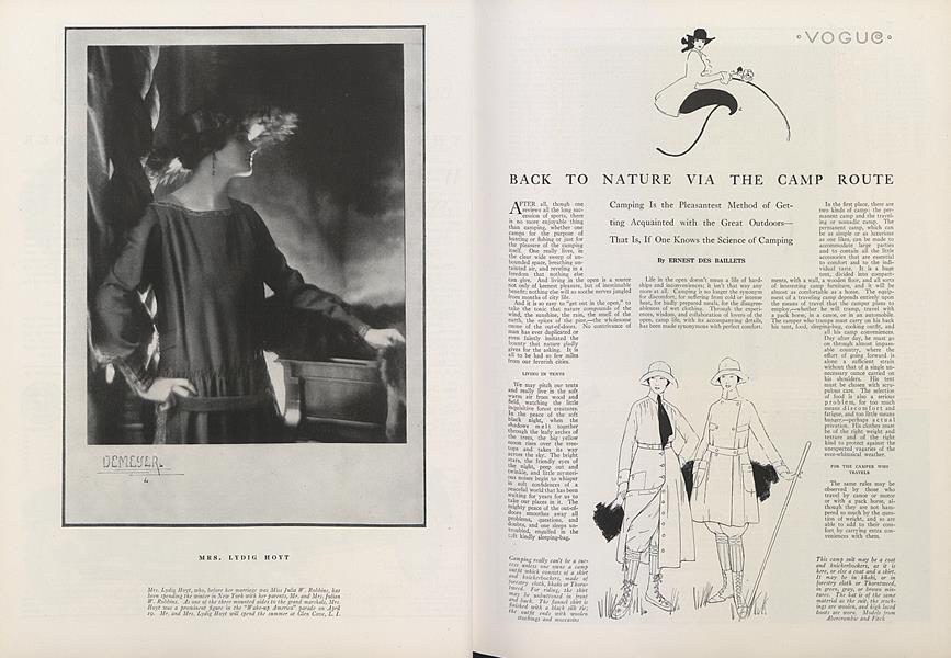 Back to Nature Via the Camp Route | Vogue | May 15, 1917