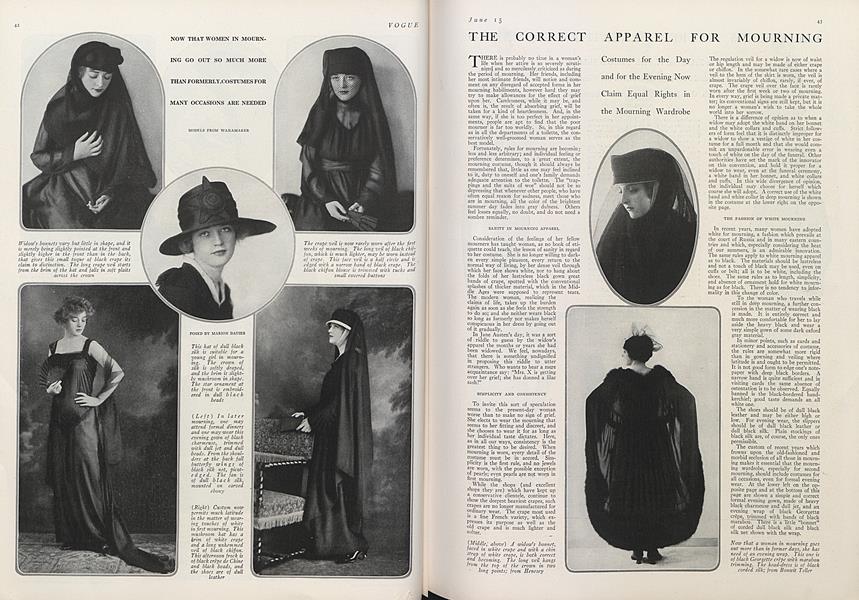 The Correct Apparel for Mourning | Vogue | June 15, 1917