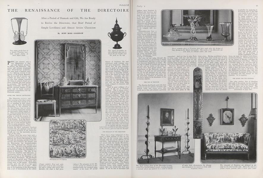 The Renaissance of the Directoire | Vogue | July 1, 1917