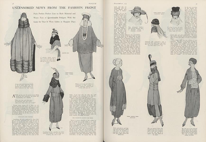Uncensored News from the Fashion Front | Vogue | December 15, 1917