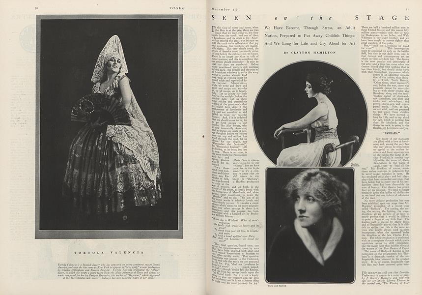 Seen on the Stage | Vogue | December 15, 1917