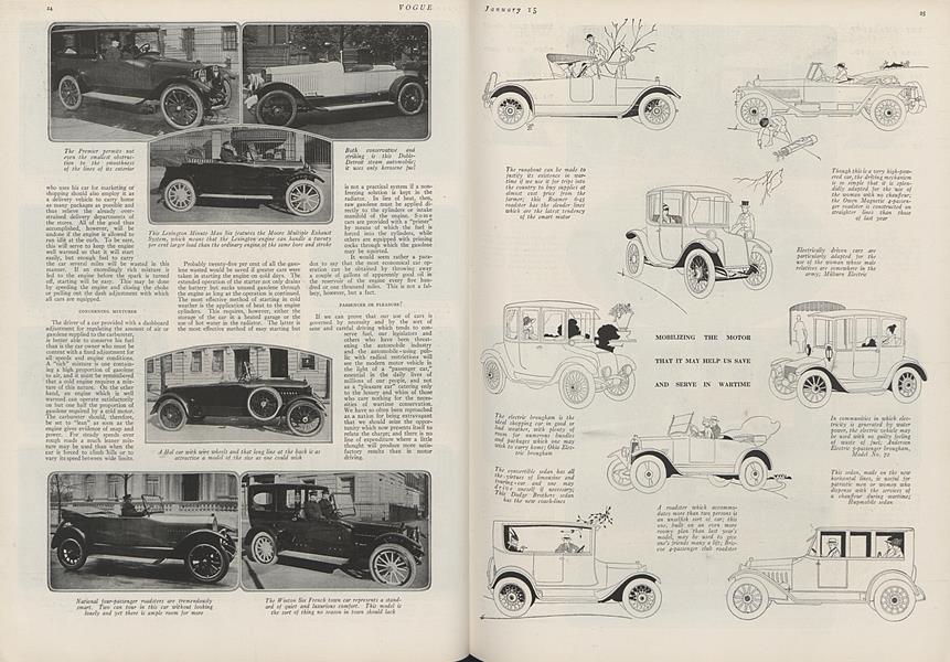 Mobilizing the Motor in Wartime | Vogue | January 15, 1918