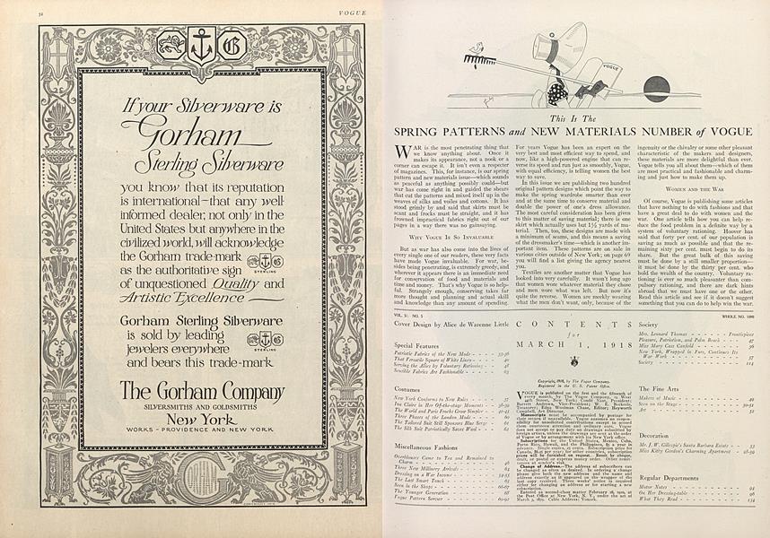 Masthead | Vogue | March 1, 1918