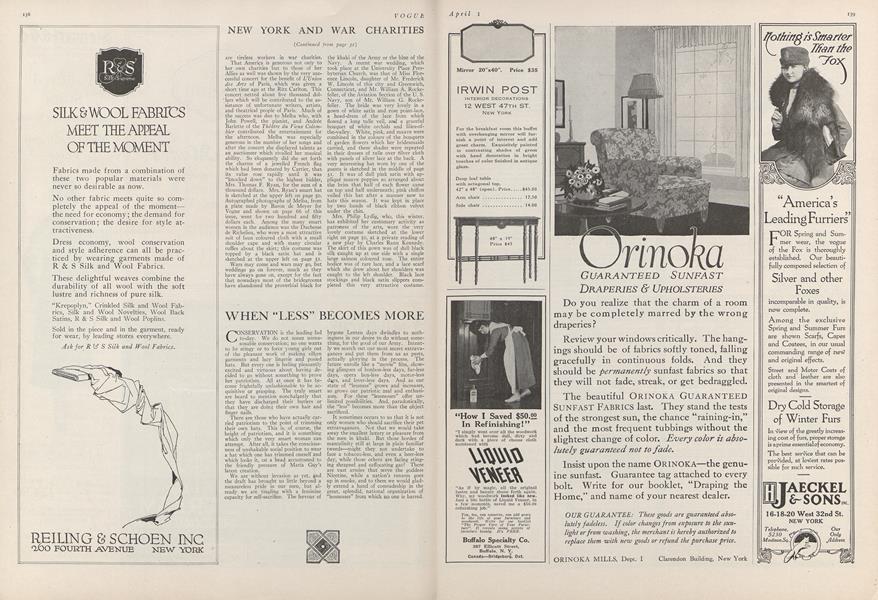 When "Less" Becomes More | Vogue | April 1, 1918