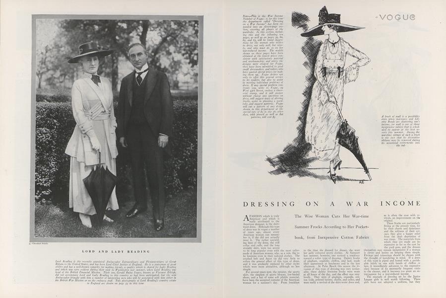 Dressing on a War Income | Vogue | April 15, 1918