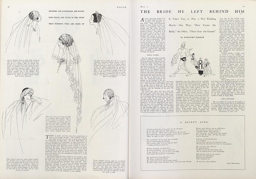 The Bride He Left Behind Him | Vogue | May 1, 1918