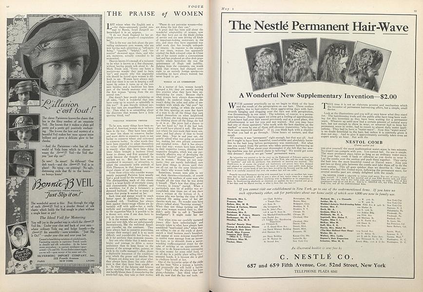 The Praise of Women | Vogue | May 1, 1918