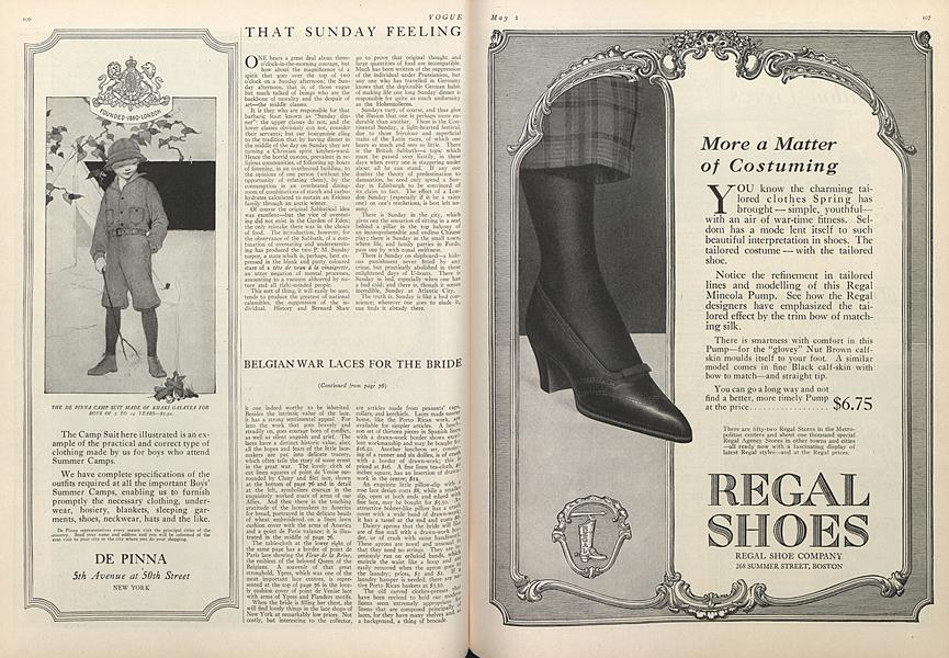 That Sunday Feeling | Vogue | May 1, 1918