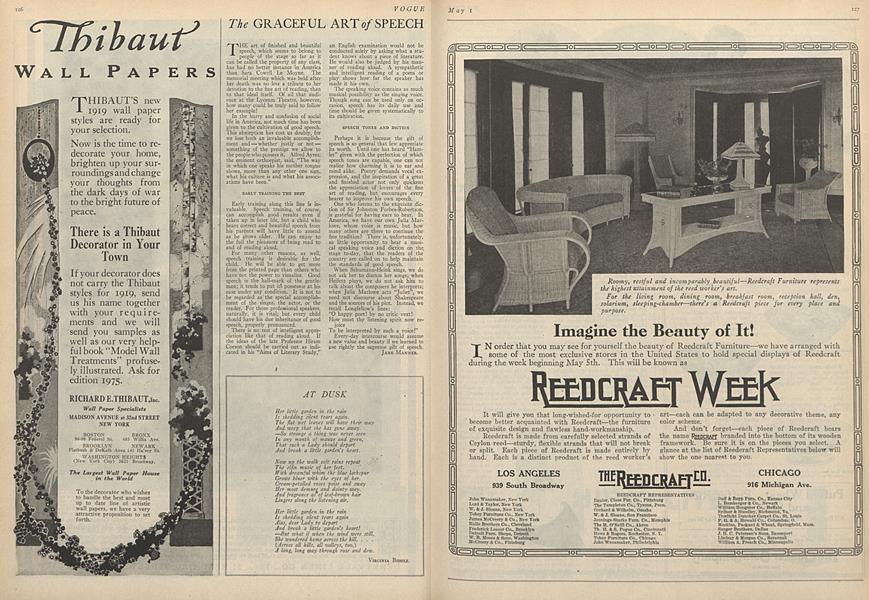 The Graceful Art of Speech | Vogue | May 1, 1919
