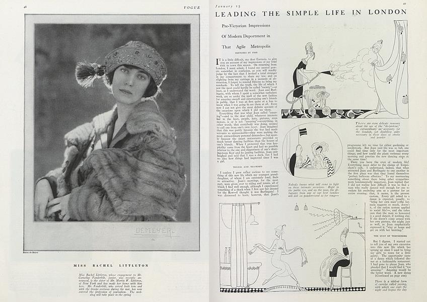 Leading the Simple Life in London | Vogue | Jan. 15th, 1920