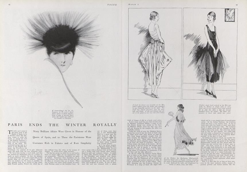 Paris Ends the Winter Royally | Vogue | Mar. 1st, 1920