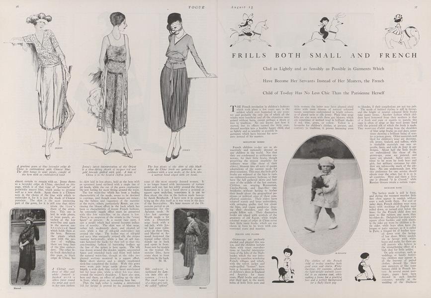 Frills Both Small and French | Vogue | August 15, 1920
