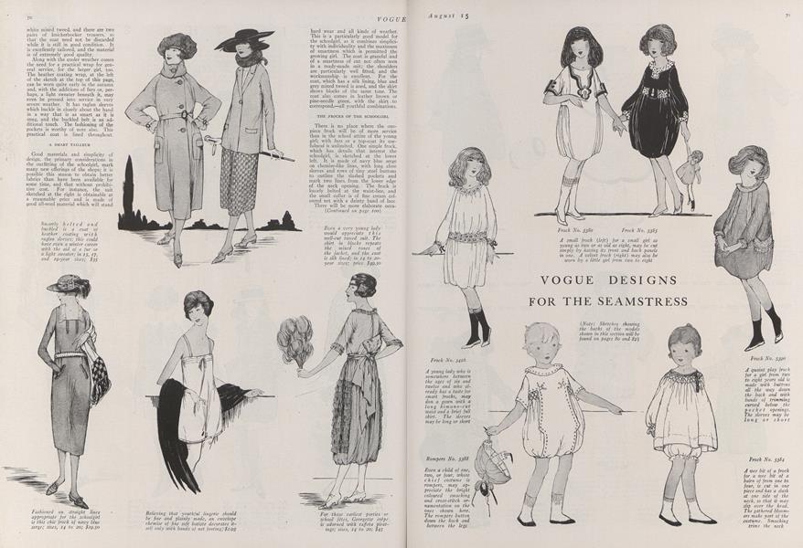Vogue Designs for the Seamstress | Vogue | August 15, 1920