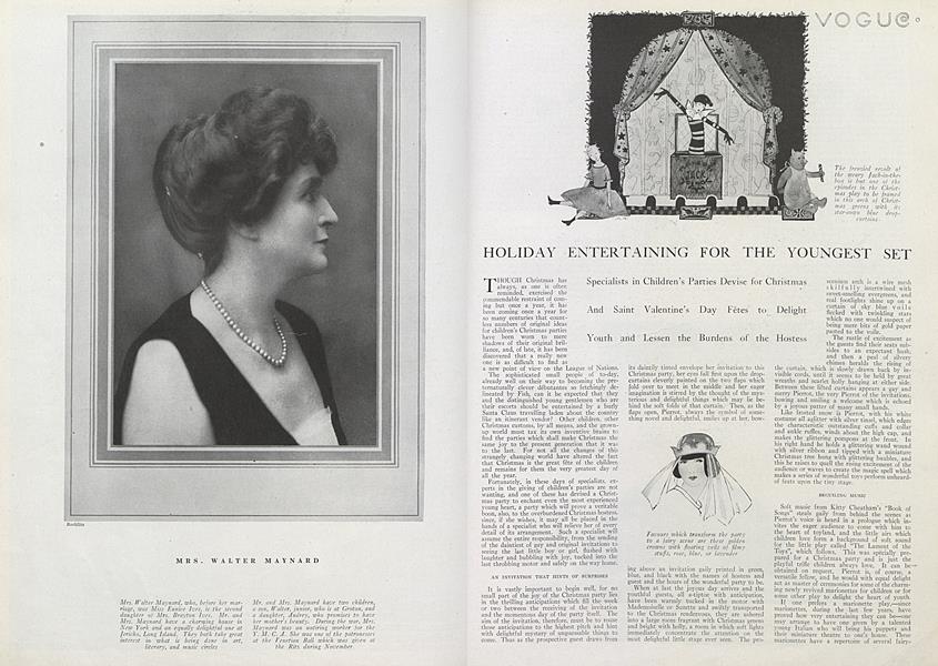Holiday Entertaining for the Youngest Set | Vogue | December 15, 1920