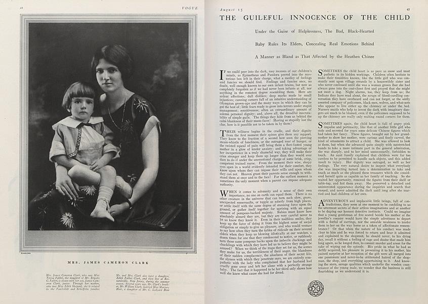 The Guileful Innocence of the Child | Vogue | Aug. 15th, 1921