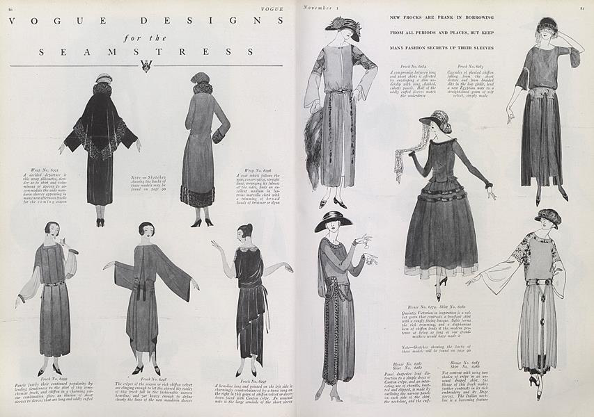 Vogue Designs for the Seamstress | Vogue | November 1, 1921