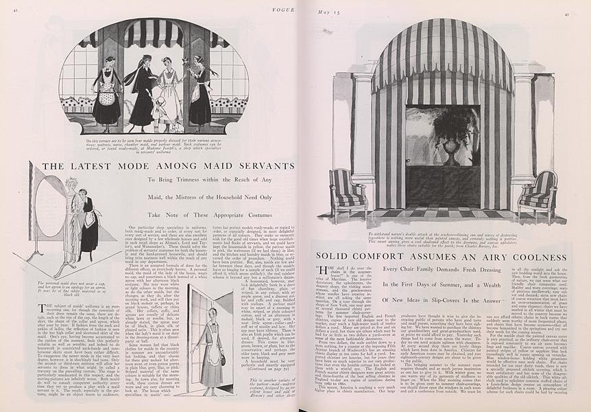 Solid Comfort Assumes and Airy Coolness | Vogue | May 15, 1922
