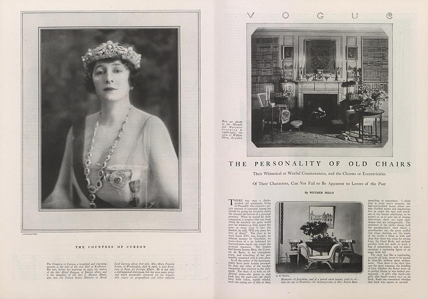 The Personality of Old Chairs | Vogue | August 1, 1922