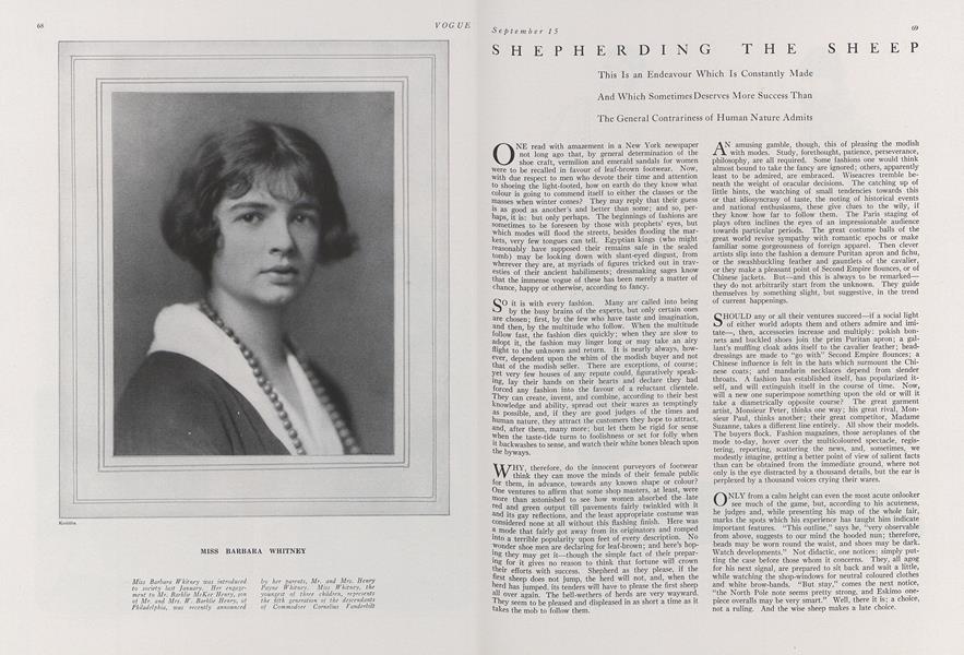 Shepherding the Sheep | Vogue | September 15, 1923