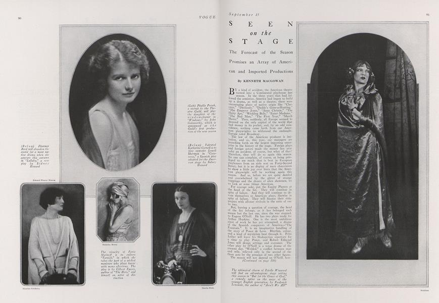 Seen on the Stage | Vogue | September 15, 1923