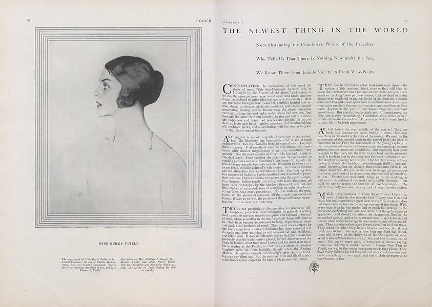 The Newest Thing in the World | Vogue | January 1, 1924