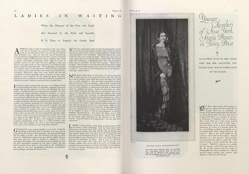 Ladies in Waiting | Vogue | March 15, 1924