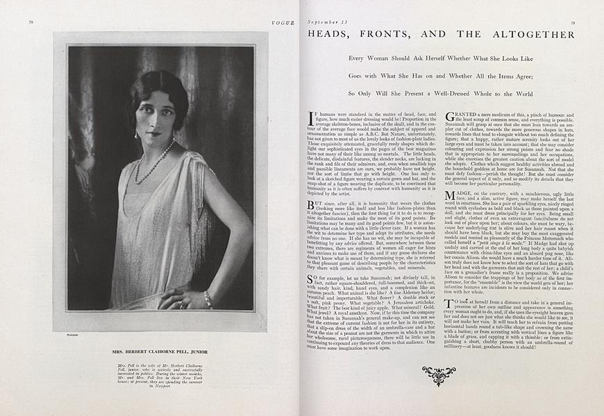 Heads, Fronts, and the Altogether | Vogue | September 15, 1924