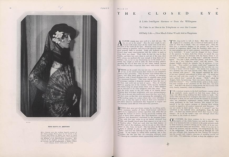 The Closed Eye | Vogue | March 15, 1925