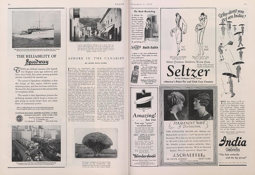 Ashore in the Canaries | Vogue | Nov 1, 1925