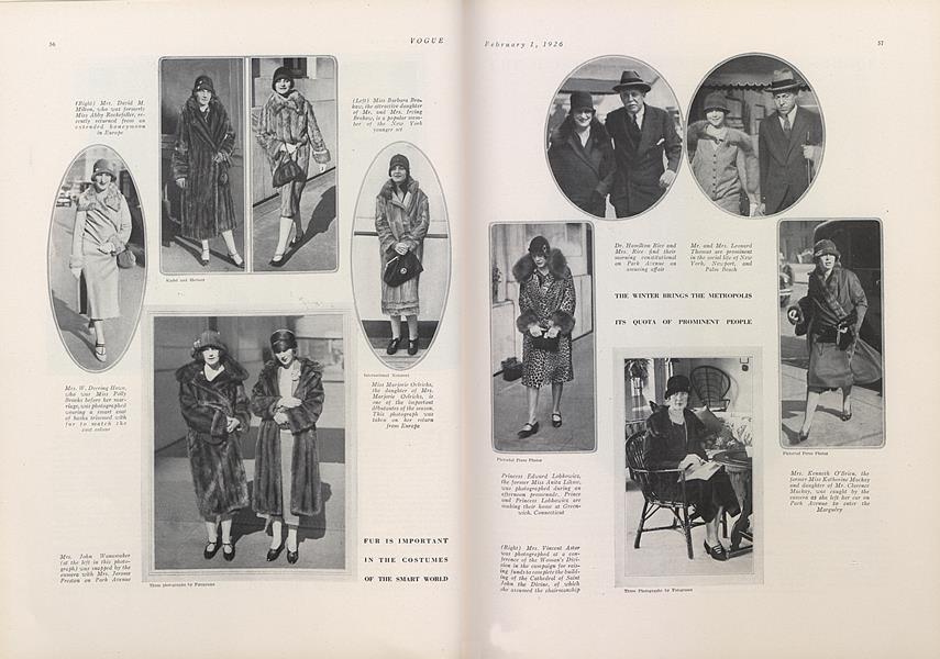 Society Snap-Shots | Vogue | February 1, 1926