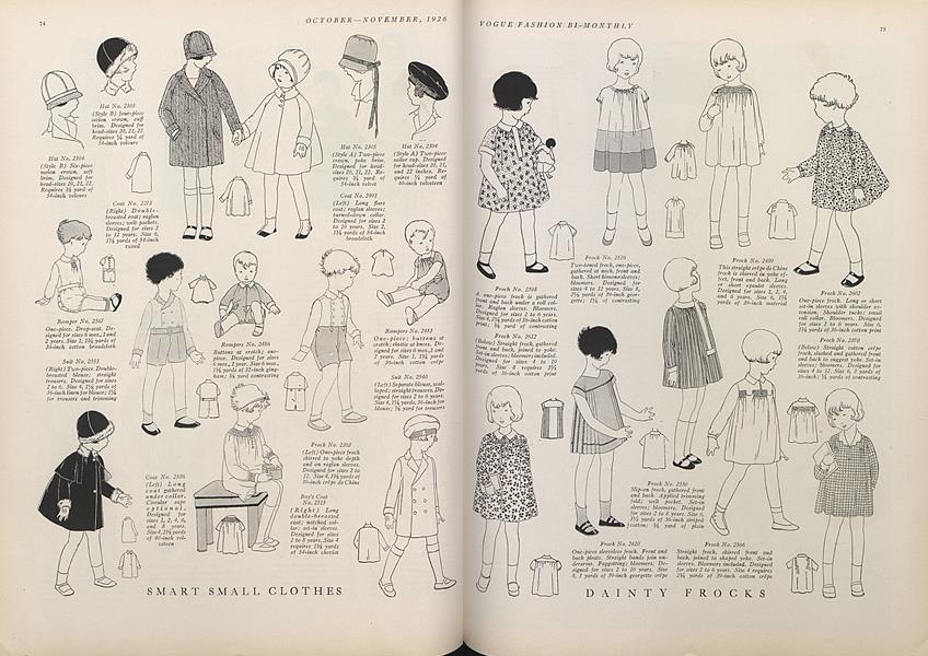 Smart Small Clothes | Vogue | October 11, 1926