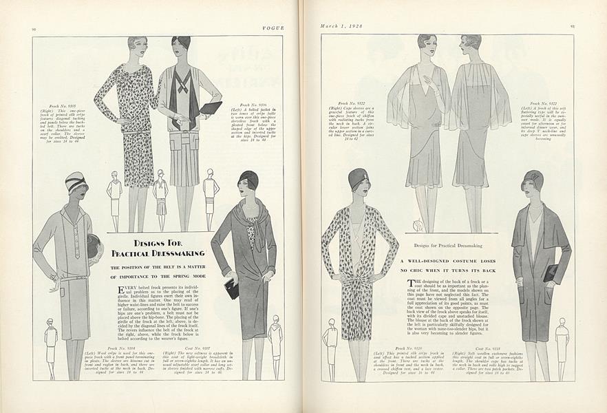 Designs for Practical Dressmaking | Vogue | MARCH 1, 1928