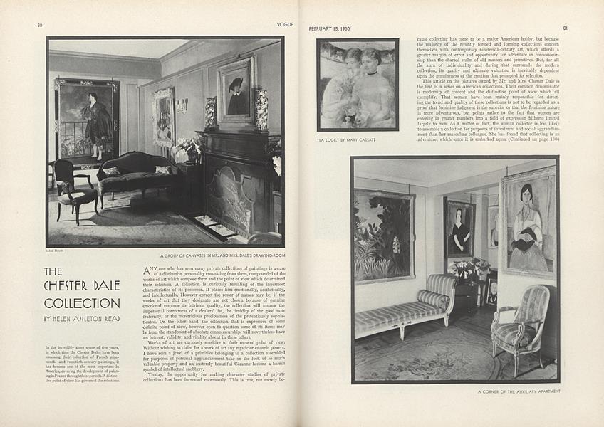 The Chester Dale Collection | Vogue | FEBRUARY 15, 1930