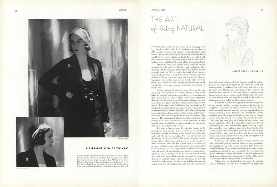 The Art of Being Natural | Vogue | APRIL 1, 1931