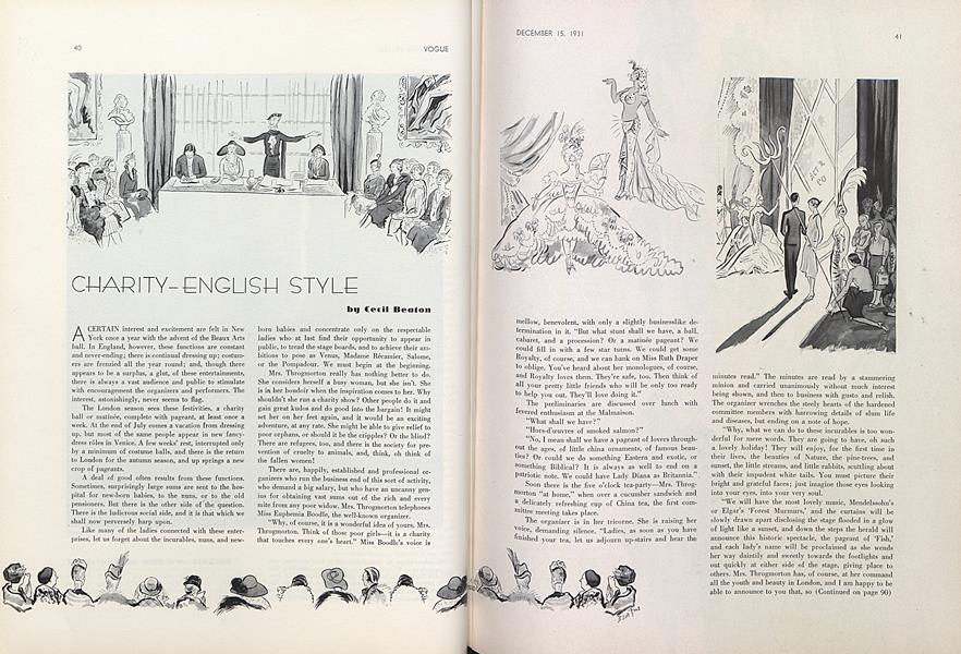 Charity—English Style | Vogue | DECEMBER 15, 1931