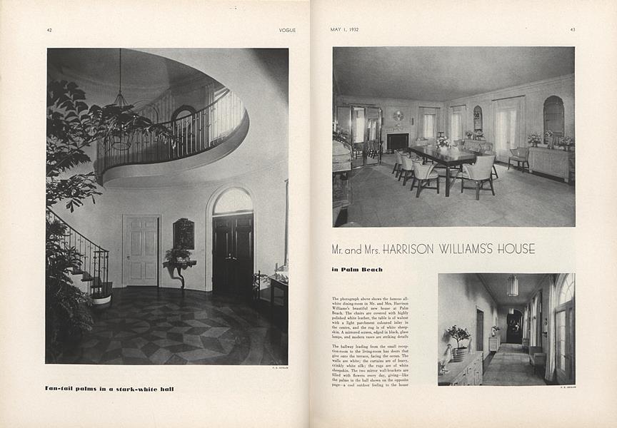 Mr. and Mrs. Harrison Williams's House in Palm Beach | Vogue | MAY 1, 1932