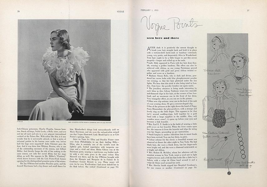 Seen Here and There | Vogue | FEBRUARY 1, 1933