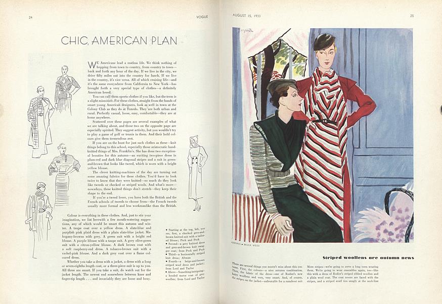 Chic, American Plan | Vogue | AUGUST 15, 1933