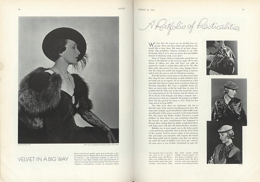 A Portfolio of Practicalities | Vogue | AUGUST 15, 1933