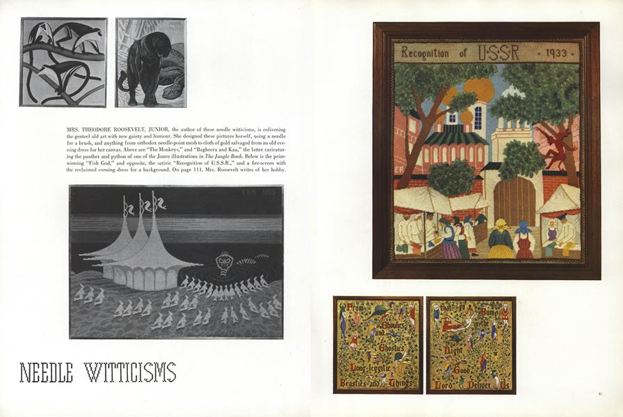 Needle Witticisms | Vogue | JANUARY 15, 1937