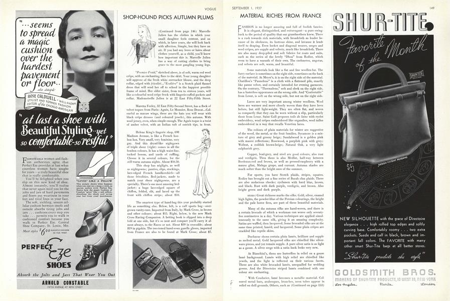 Material Riches from France | Vogue | SEPTEMBER 1, 1937