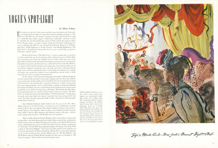 Fefe's Monte Carlo–New York's Newest Night-Club | Vogue | APRIL 15, 1939
