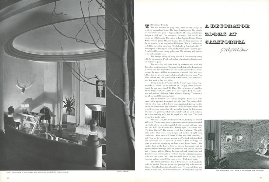 A Decorator Looks at California | Vogue | APRIL 15, 1939