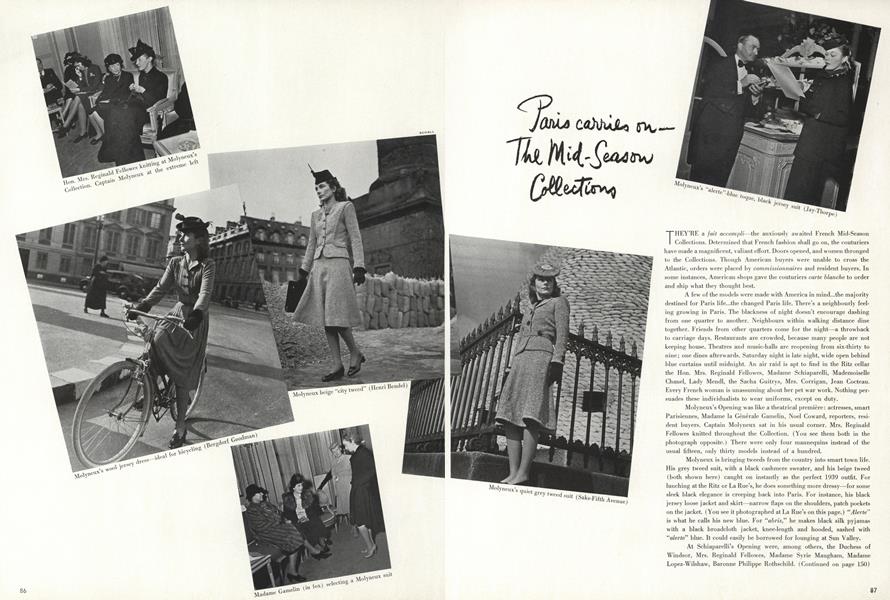 The Mid-Season Collections | Vogue | DECEMBER 1, 1939